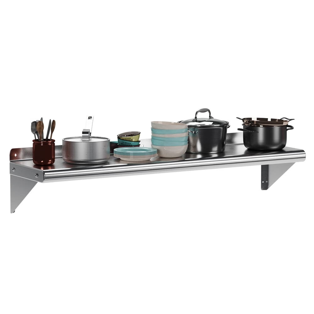 Kitchen Wall Mount Storage Rack Stainless Steel Metal Shelf with ...