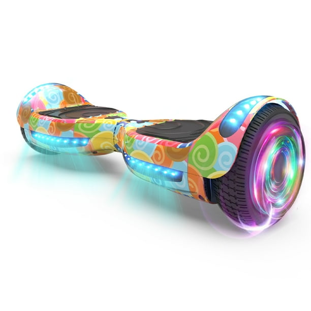 Hoverstar Flash Wheel Hoverboard 6.5 In., Bluetooth Speaker with LED Light, Self Balancing Wheel ...