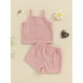 Suealasg Little Girl Summer 2Pcs Outfits Set Clothes 1T 2T 3T 4T 5T Kids Girl Sleeveless Solid ...