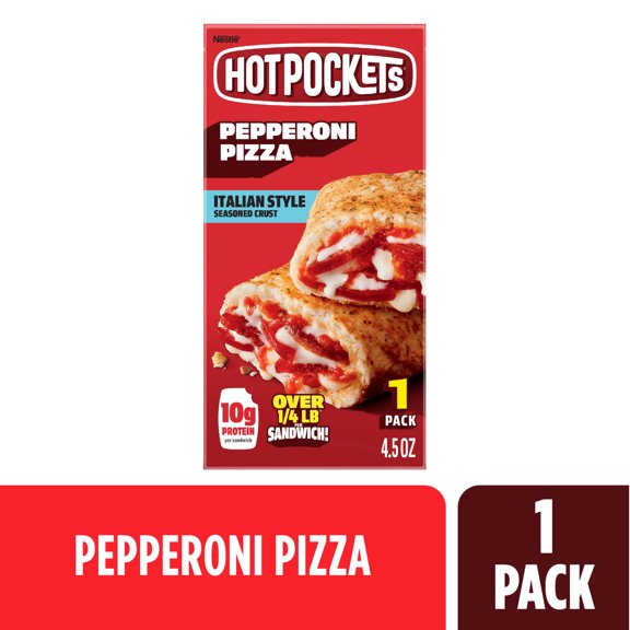 Hot Pockets Pepperoni Pizza, Italian Style Crust Snacks, 36 oz, 8 Pack ...
