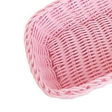 ievspot 1 Pcs Hand-Woven Small Plastic Baskets, Rectangular Heart ...
