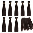 8Pcs Long Straight Wigs Camel Wig Hair Replacement Wigs for Making Arts ...