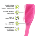 The Essential Detangler® by Tangle Teezer® for Wet & Dry Hair, Pink ...