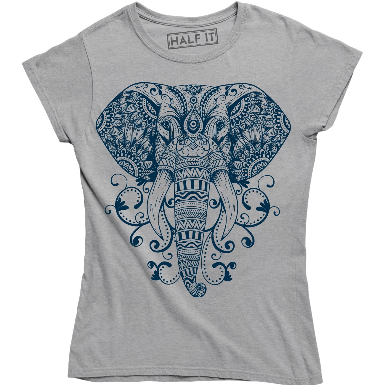 A Beautiful Fancy Nature Elephant Head Animal Lover Women's T-Shirt ...