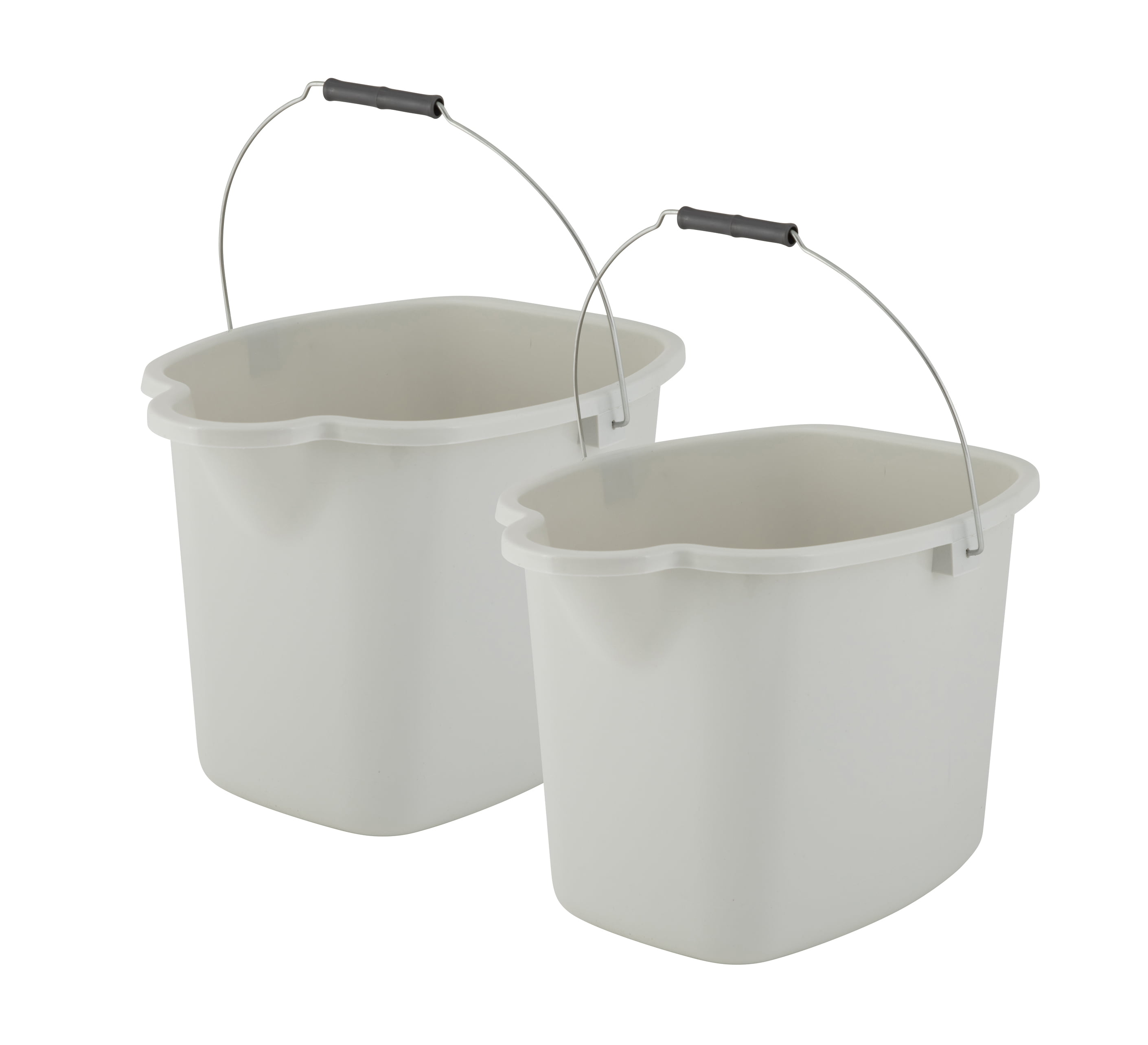 Superio Plastic Buckets with Grip Handle, 4 Gallon Large Spout Cleaning ...