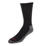Wrangler Men's Cushion Crew Socks, Large Work Socks for Men, Black, 6 ...