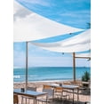 Abstract Paint Texture Sun Shade Sail 12'X16' White Blue Gray Stitching ...