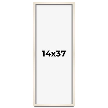 40x15 Frame White Wash Solid Wood Picture Frame | 0.75 Inch Moulding ...