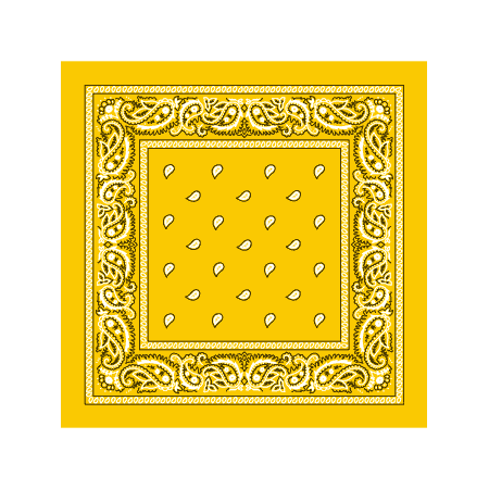 BANDANA - Yellow Paisley Bandana - Single Piece 14x14 - Walmart.com ...
