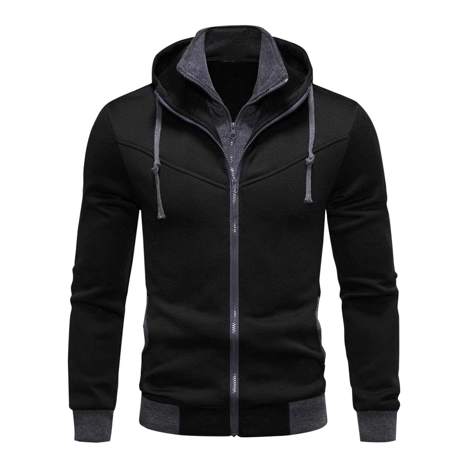 Click here for Qipopiq Hoodies For Men Zipper Fleece Sweatshirt H... prices