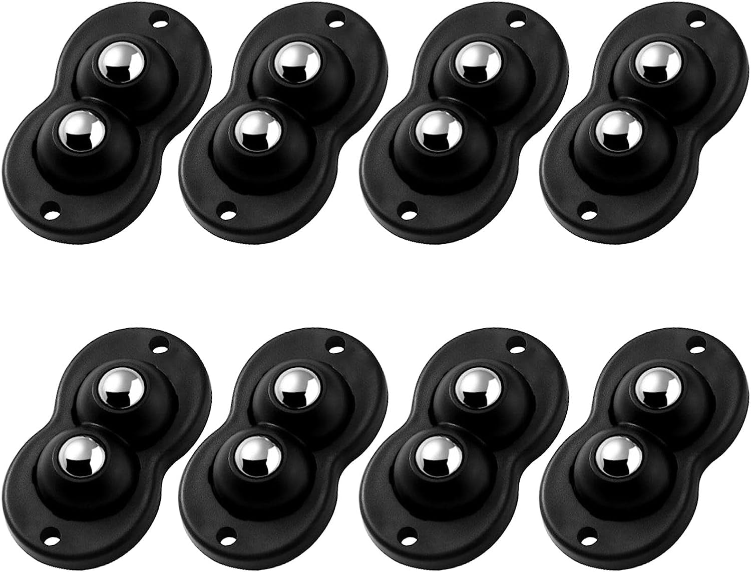 8pcs Self Adhesive Caster Wheels Mini Swivel Wheels Stainless Steel ...