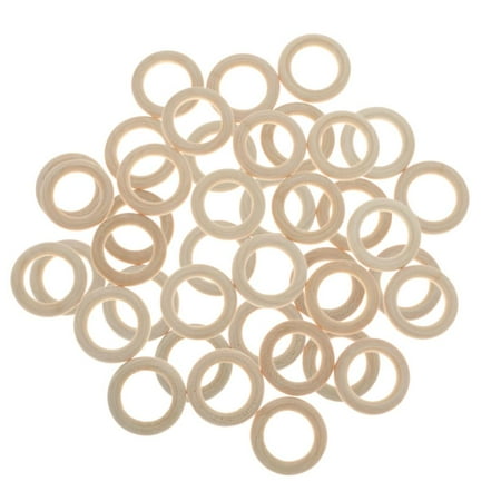 Pack of 50 3.5cm Natural Wood Loop Materials for Findings | Walmart Canada