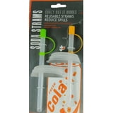 Reusable Plastic Can Straws with Flip-Top Caps to Prevent Spills and ...