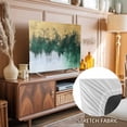 Abstract Color Block TV Dust Cover 40 Inch, Gradient Gold Green ...