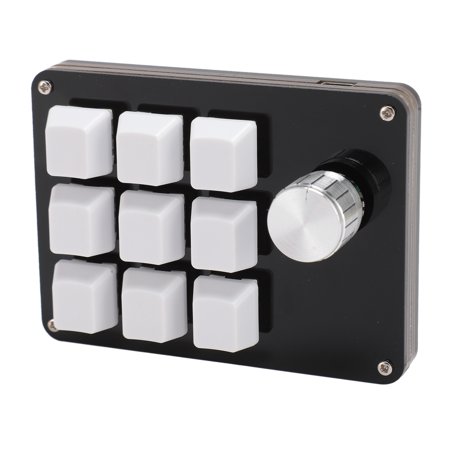 Macro Mechanical Keyboard, Quick Response 9 Keys 1 Knob Blue Switch Hot ...