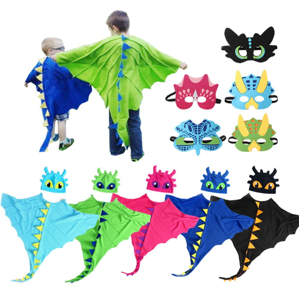 GYRATEDREAM Cosplay Dinosaur Cape Dragon Hooded Cloak Halloween Costume ...