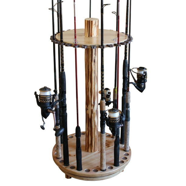 Rush Creek Creations Round Spinning 30 Fishing Rod Rack - Walmart.com