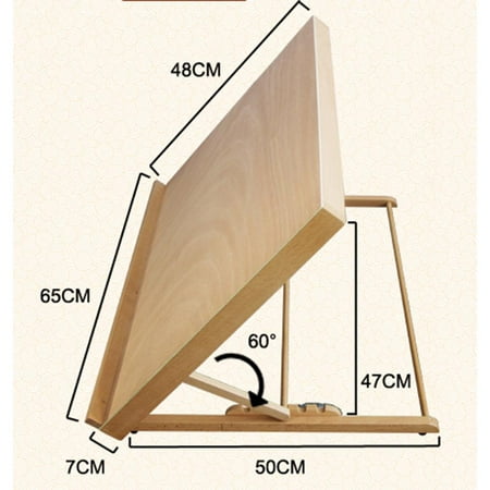 Ktaxon Adjustable Angle Wooden Drafting Table Desk Top Easel Floor ...