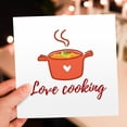 3drose, Simple Design About Food and Text of Love Cooking, 6 Greeting ...