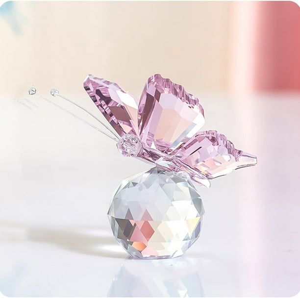 SHAR Decorative Flying Butterfly Crystal Figurine with Glass Ball ...