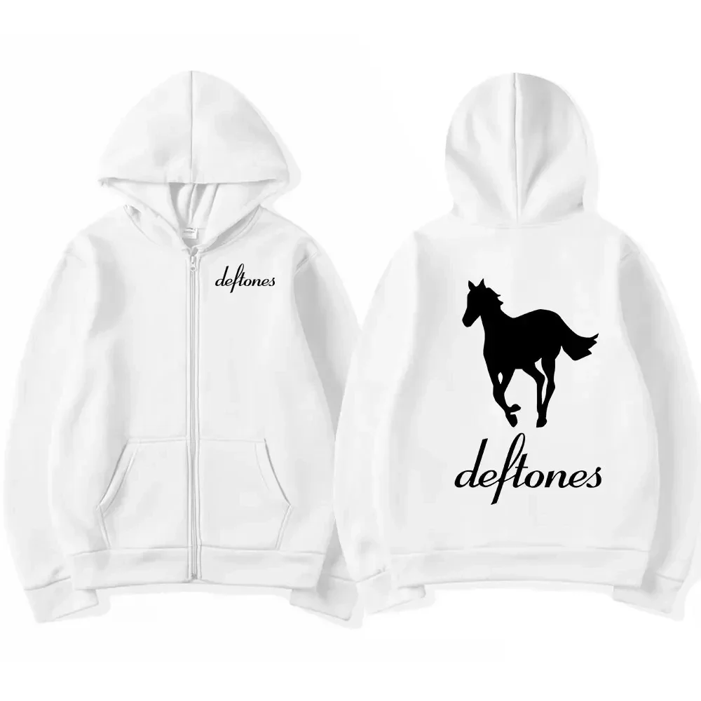 Click here for Unbranded Deftones White Zip Up Hoodie Hip Hop Roc... prices
