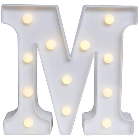 Dibiao Light Up Letter M, Light Up Letters for Wall Decor Light Up ...