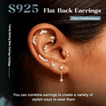 DESIGNICE Hypoallergenic Cartilage Earrings for Women Flat Back-925 ...