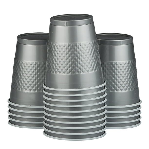 JAM Paper Bulk Plastic Cups, 12 oz, Silver, 200 Cups/Box - Walmart.com