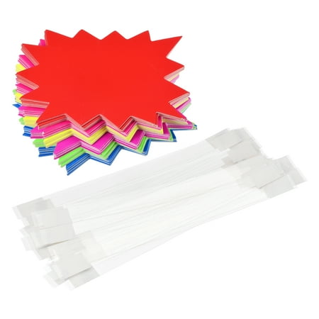 Blank Starburst Sale Sign Price Tag Pricing Label with PVC Sticky Strip ...