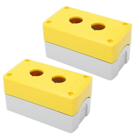 2 Sets Weatherproof Push Button Switch Station Box, ABS Push Button ...