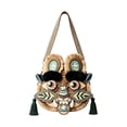 1Pcs Chinese Traditional Tiger Head Bag, Folk Art Embroidered Crossbody ...