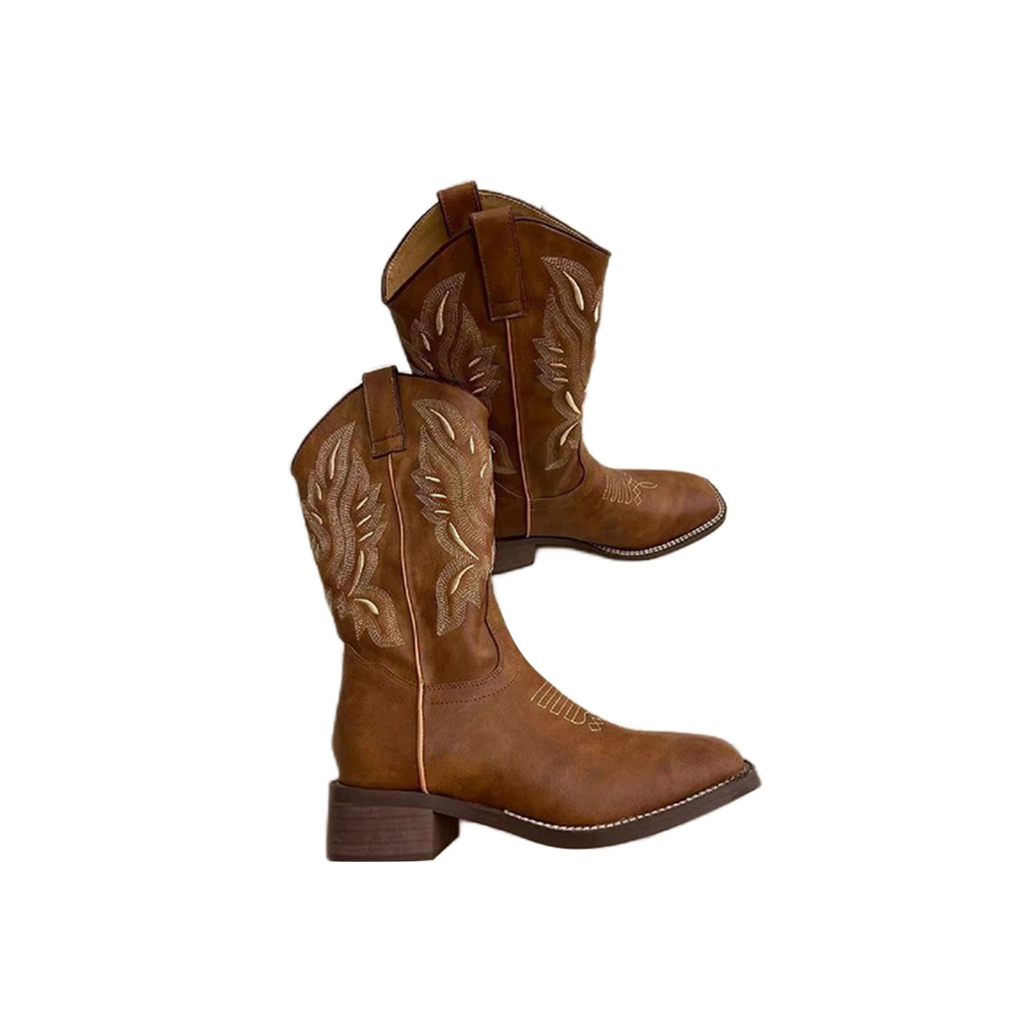Click here for Ukap Womens Comfort Mid-Calf Western Cowgirl Boots... prices