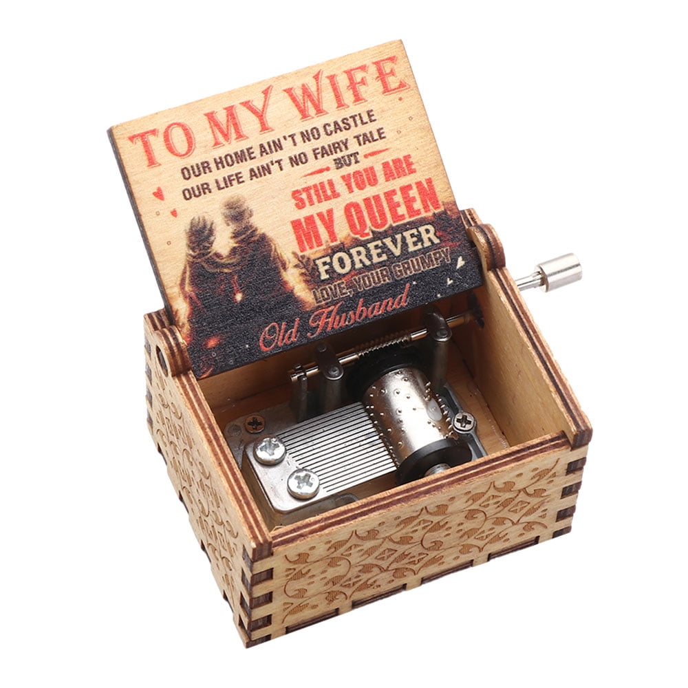 Mechanism Carved Cards Engraved Hand Crank Gifts For Daughter Music ...