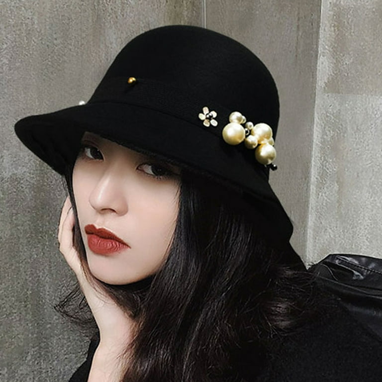 Black Round Hats For Women