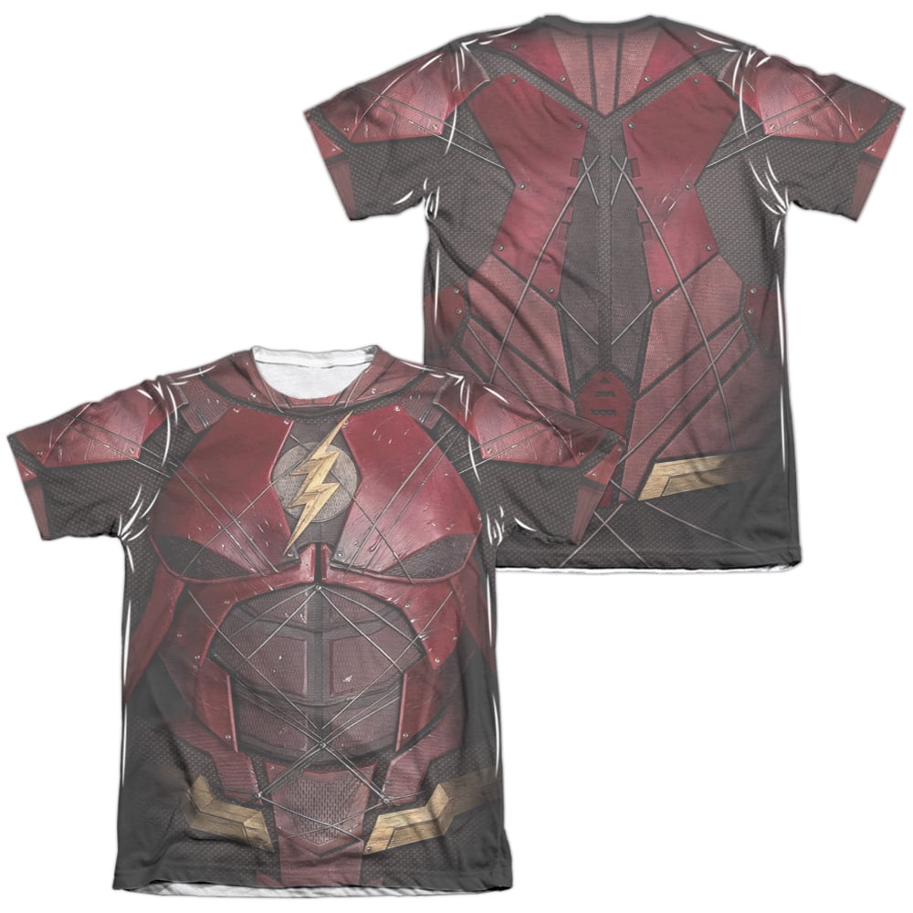 Justice League Movie - Flash Uniform (Front/Back Print) - Short Sleeve ...
