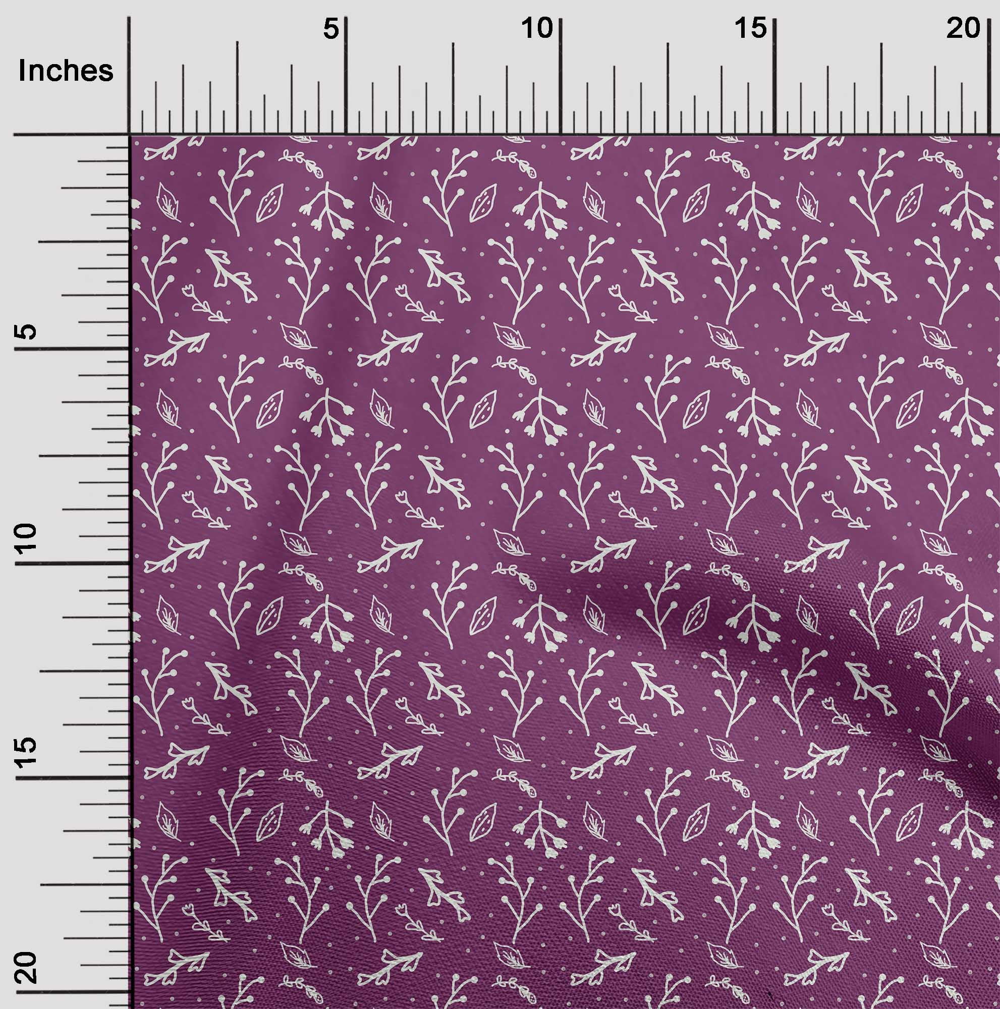 oneOone Silk Tabby Dark Magenta Fabric Florals Dress Material Fabric ...