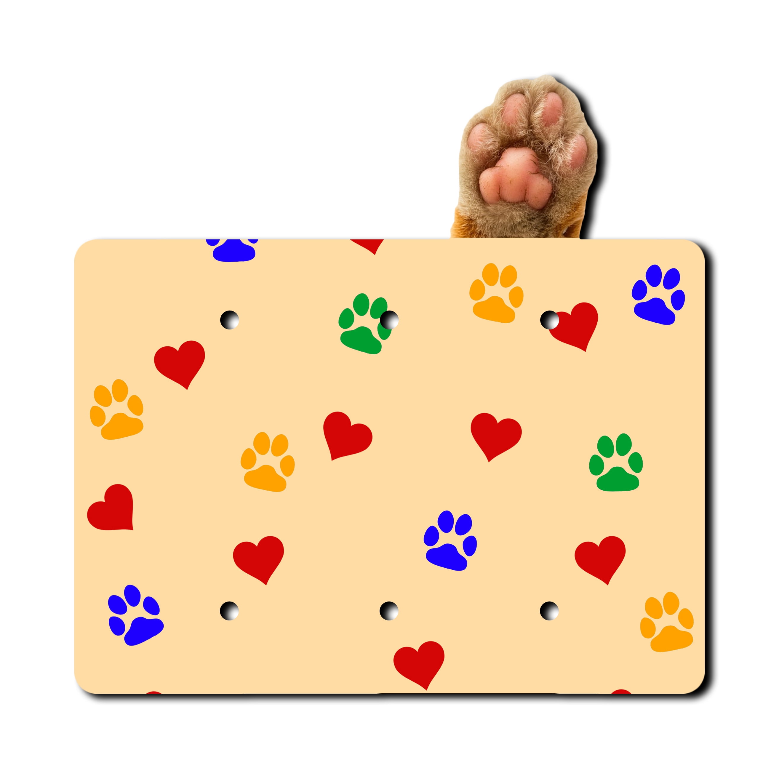 Off The Wall Plates - Cat Paw Kitty - Triple Gang Blank Cover - Walmart.com