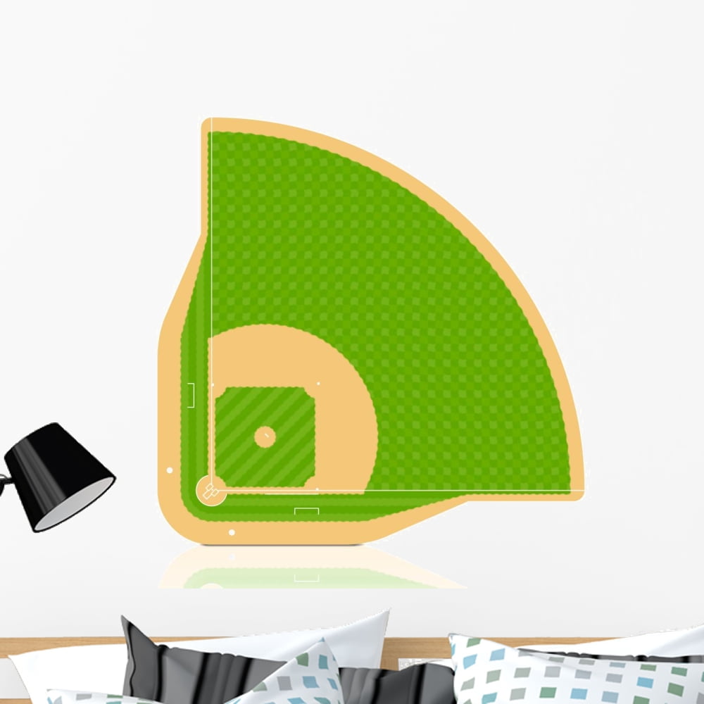 Baseball Field Vector Detailed Wall Decal by Wallmonkeys Peel and Stick ...