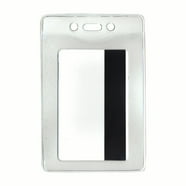 Advantus Security ID Badge Holder with Clip, Horizontal, 3 1/2w x 2 1 ...