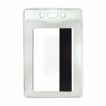 Advantus Security ID Badge Holder with Clip, Horizontal, 3 1/2w x 2 1 ...