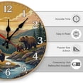 2D Flat Wall Clock Art Print, Silent Non Ticking Battery Operated,Wild ...