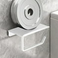 Adhesive Bathroom Toilet Paper Holder Wall Mount - Fits Most Roll Paper ...