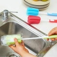 1 Psc Dishwashing Foam Sponge Brush with Adjustable Long Handle, Bottle Scrubber Cleaning ...