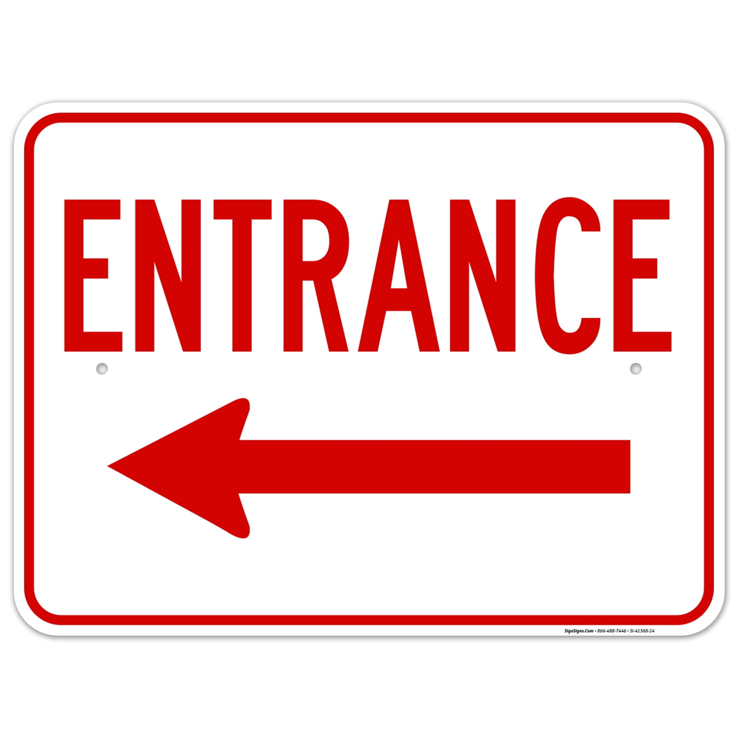 Left Arrow Entrance Sign, - Walmart.com