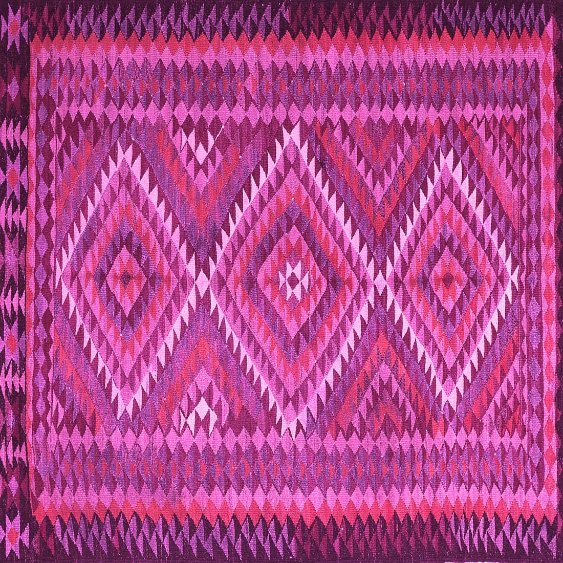 Ahgly Company Indoor Square Persian Pink Traditional Area Rugs, 3 ...
