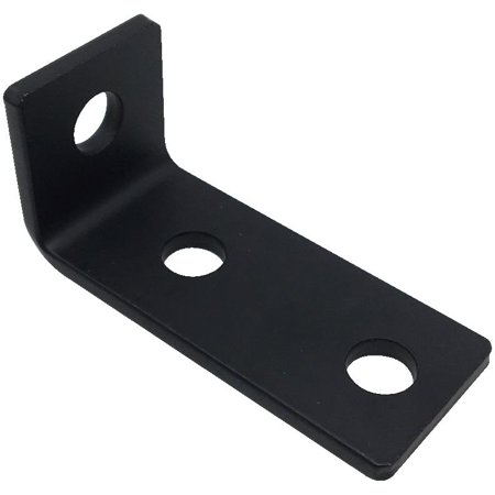 3-1/2", 1-3/5 x 1-1/2" x 3/16" Offset Leg Corner Brace - Black ...