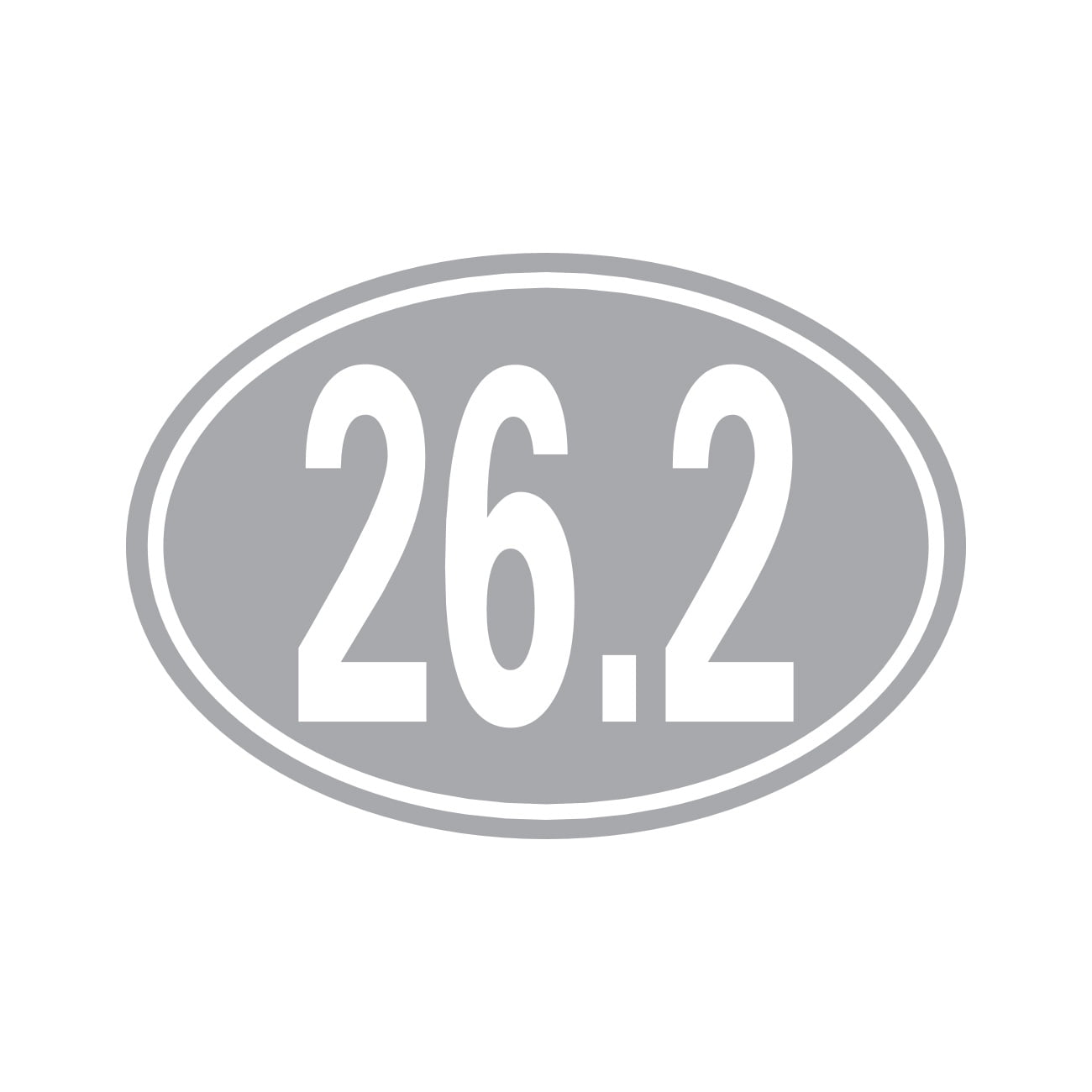 Oval 26.2 Sticker Decal Die Cut - Self Adhesive Vinyl - Weatherproof ...