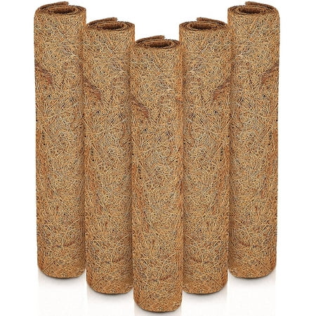 5 Rolls Coco Liner Sheet Coco Fiber Roll Natural Coconut Fiber Liner ...