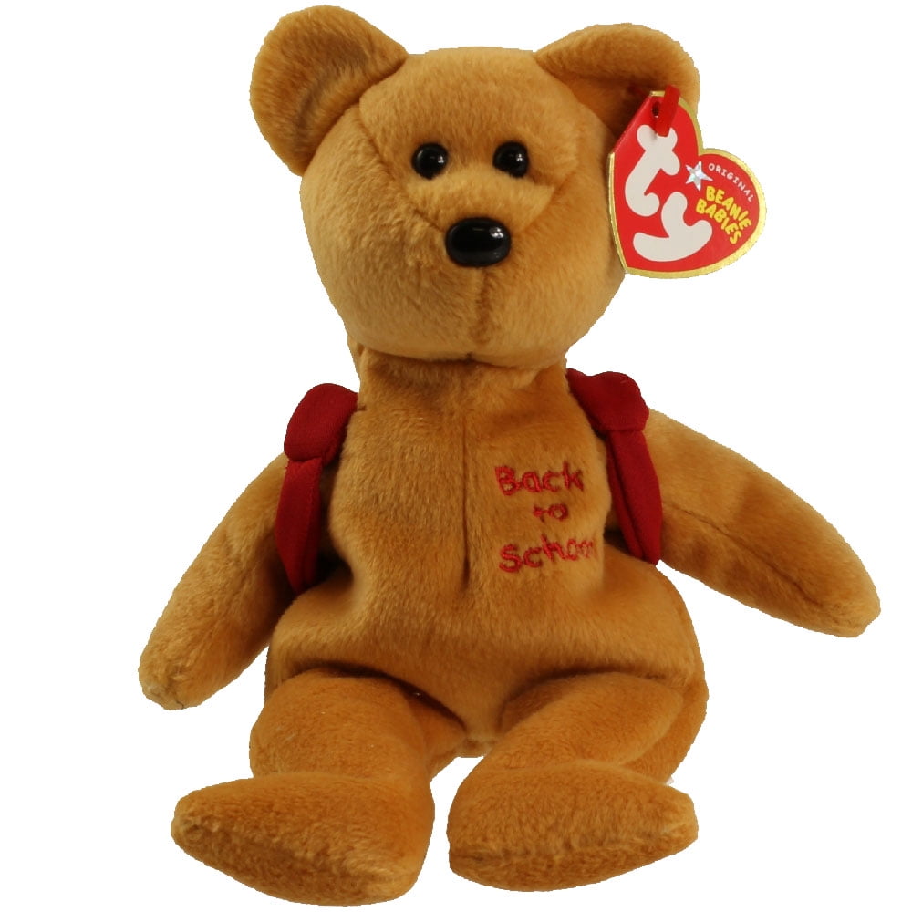 TY Beanie Baby - BOOKS the Bear (Red Backpack Version) (8.5 inch ...