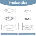 9Pcs Acrylic Jesus Fish Waterproof Car Stickers with Plastic Self ...